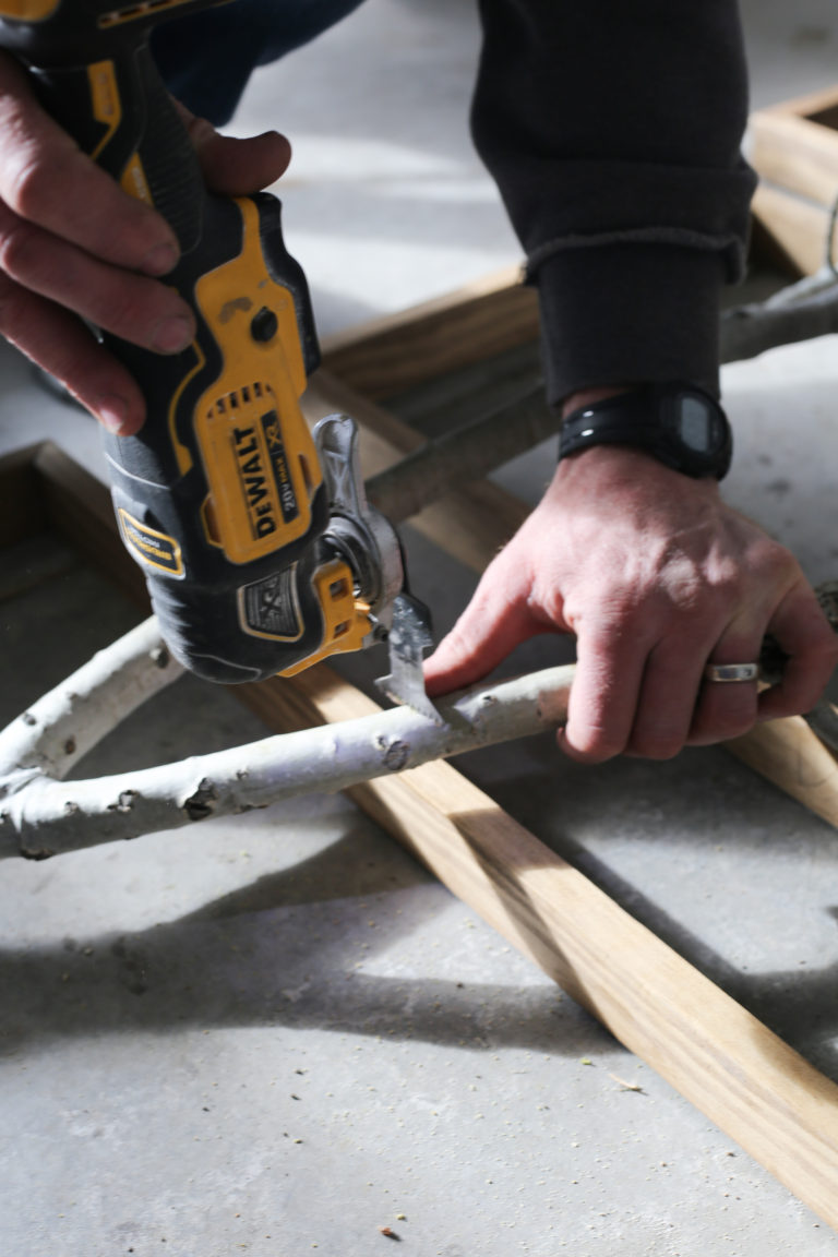 DIY Framed Branches - Customizable Large Wall Decor Idea - The Unlikely ...