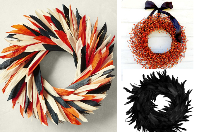 12 Super Stylishly Halloween Wreaths - The Unlikely Hostess