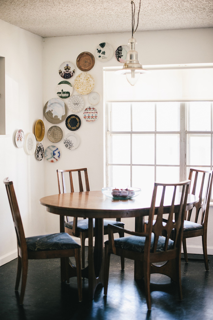 Creative Hanging Plates Wall Decor Idea - The Unlikely Hostess