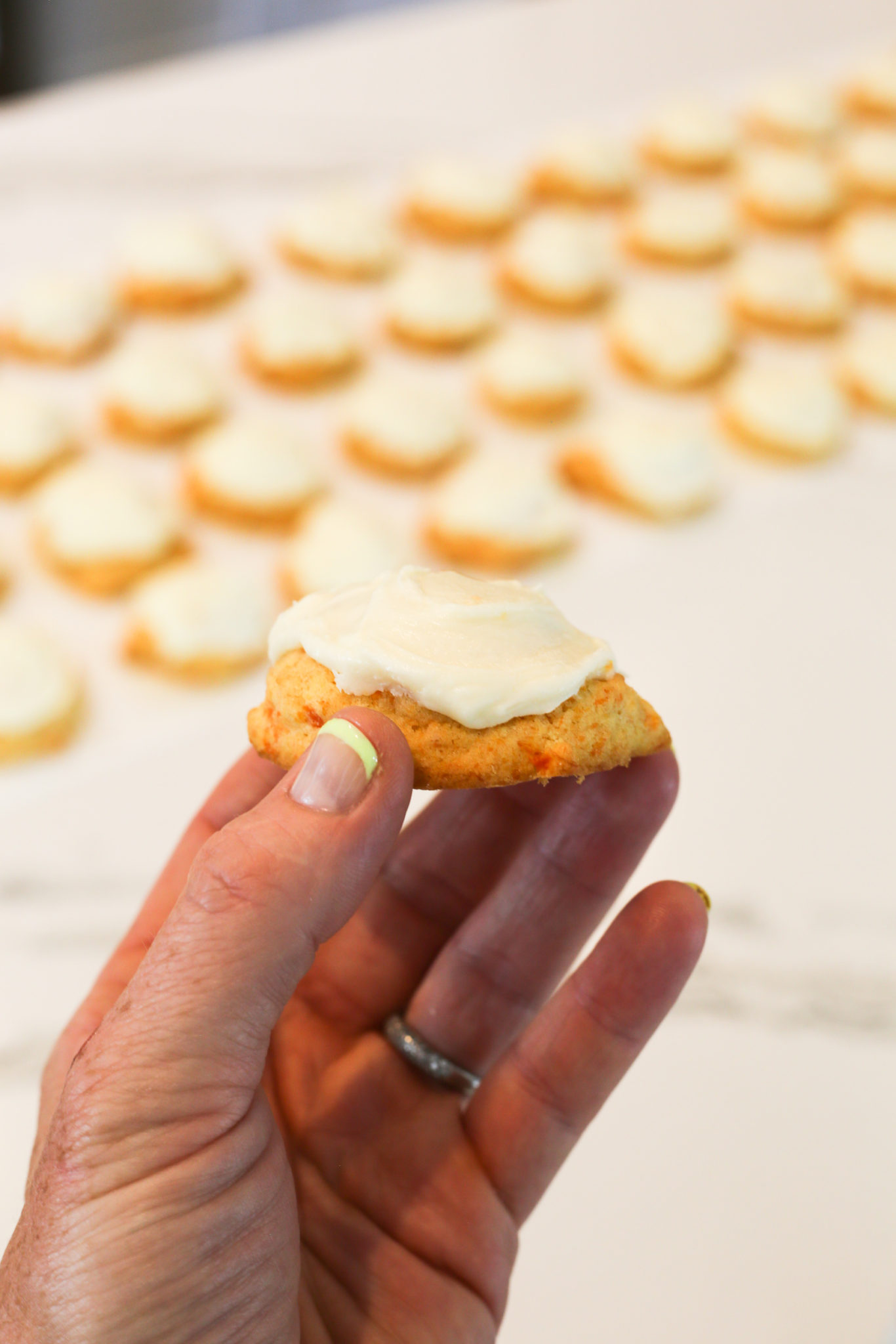 Melt In Your Mouth Mini Orange Cookies - The Unlikely Hostess