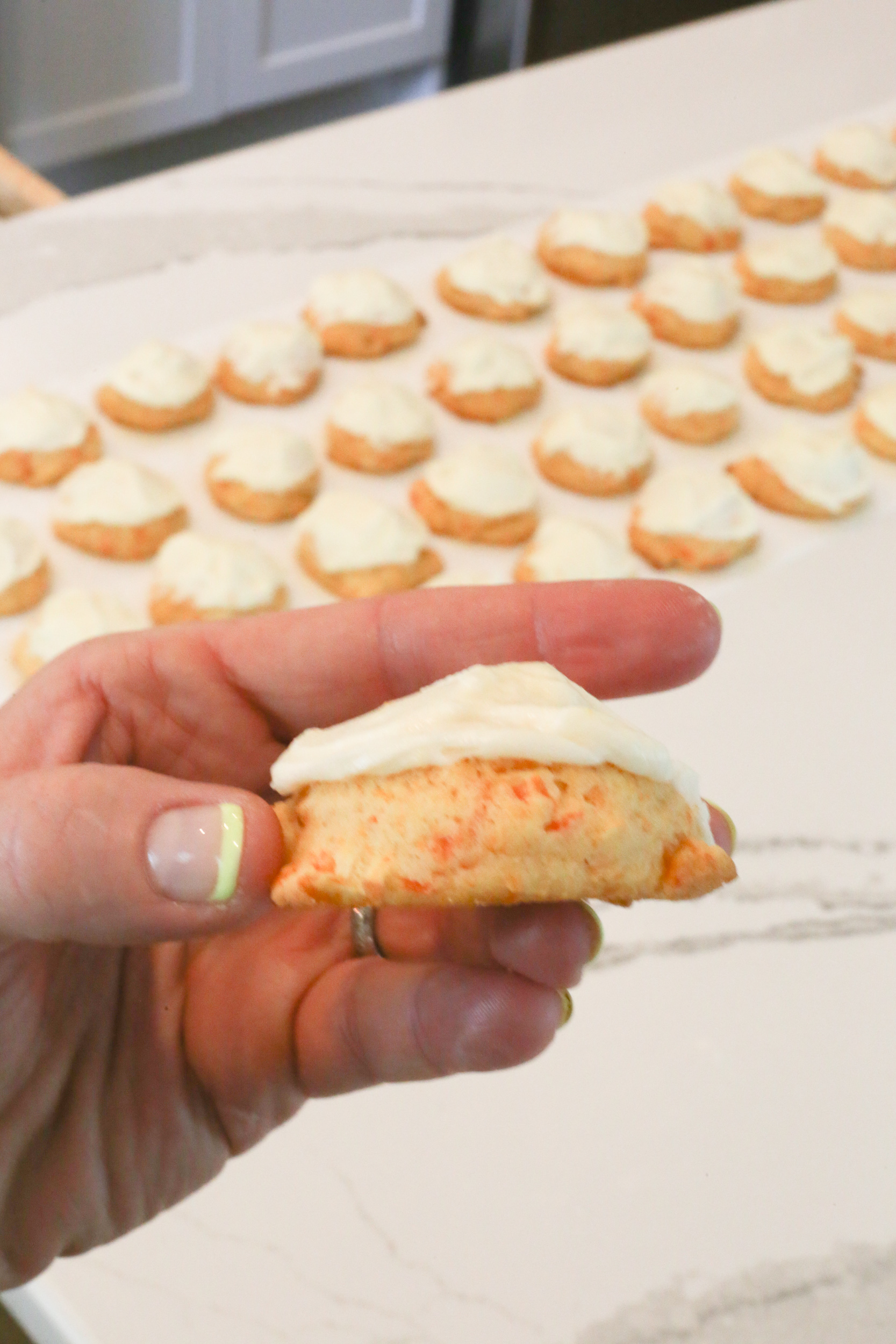 Melt In Your Mouth Mini Orange Cookies - The Unlikely Hostess