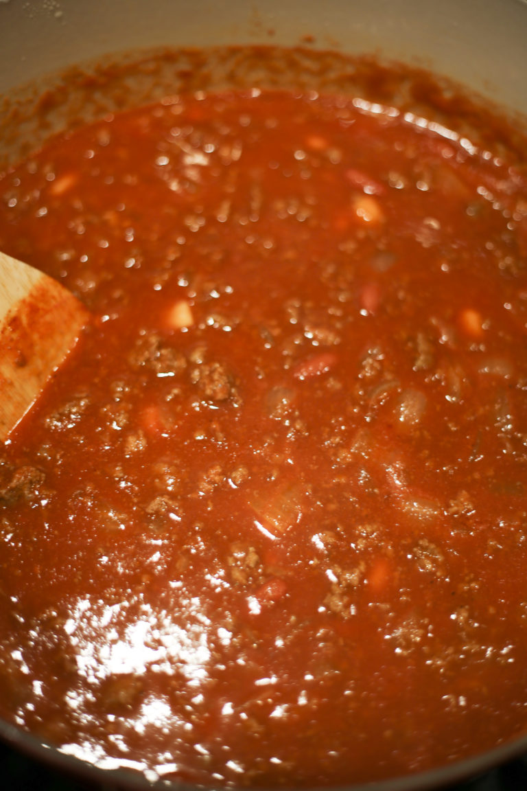 The Best Quick & Easy Red Chili Recipe - The Unlikely Hostess