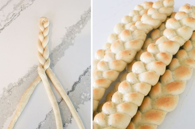 Mouth-Watering Braided Garlic Breadstick Recipe - The Unlikely Hostess