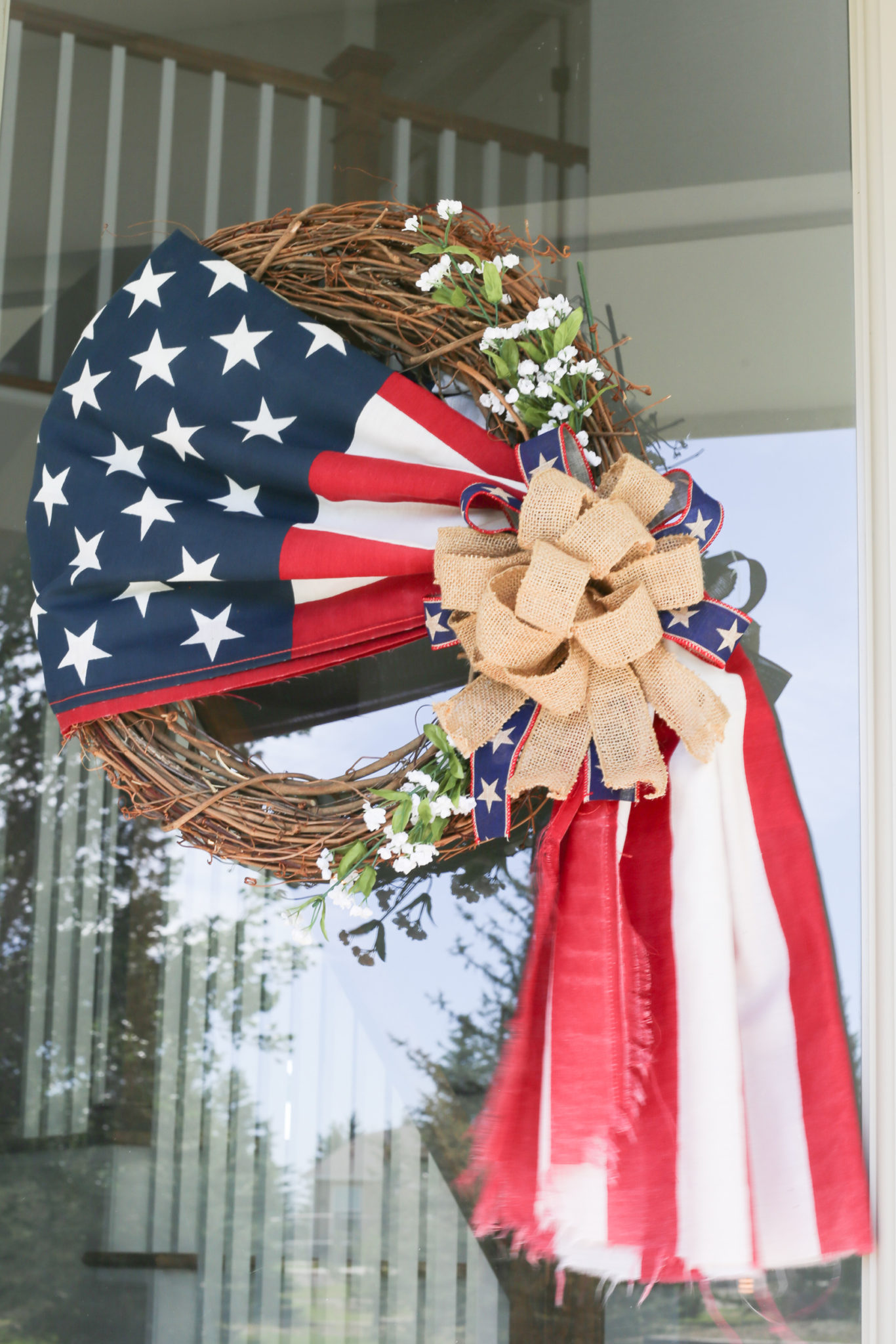 Surprisingly Easy DIY Flag Wreath - The Unlikely Hostess