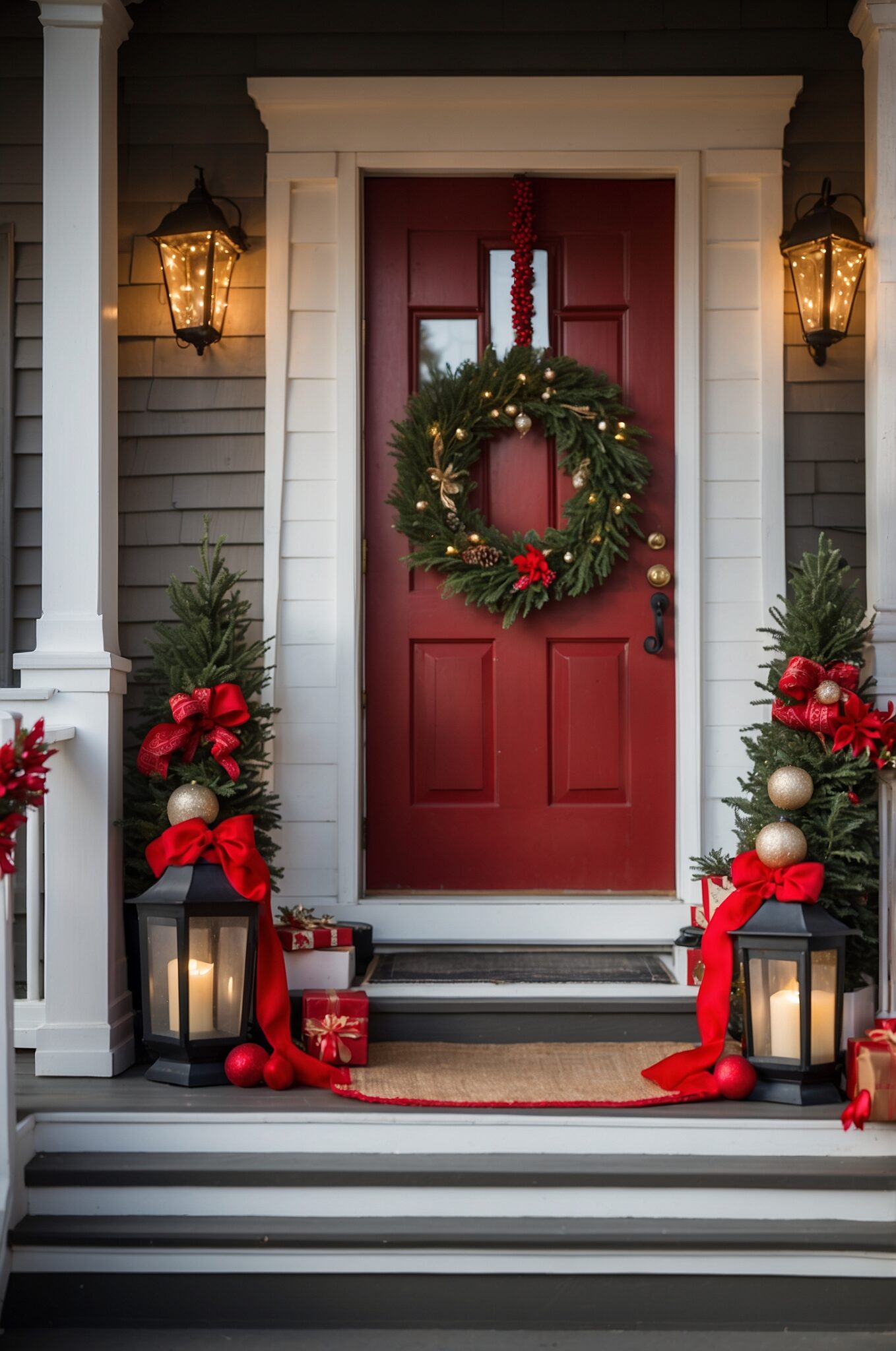 31 Front Porch Christmas Decor Ideas Full Of Holiday Style - The ...
